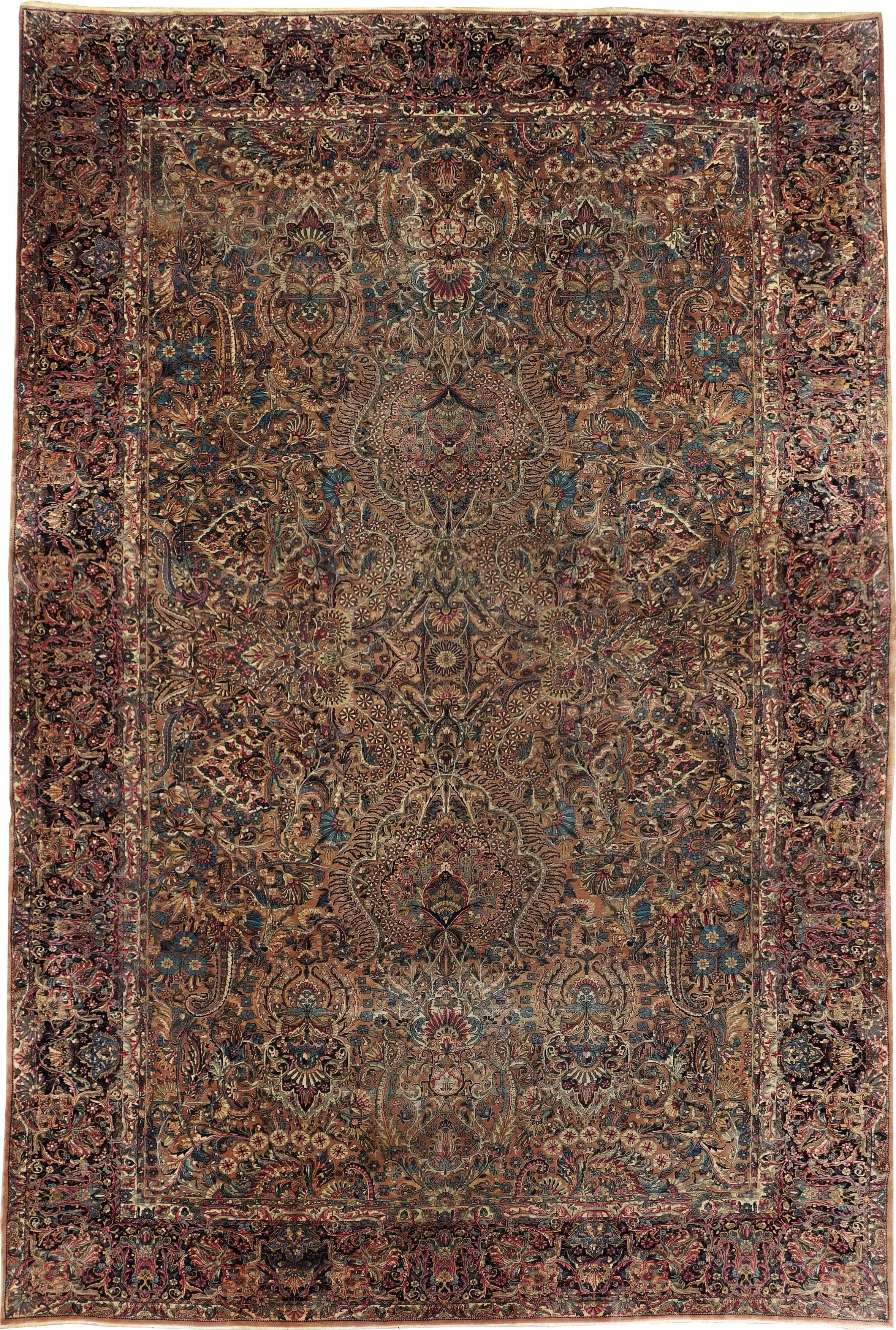 Nasser Luxury Rugs - NLR886 - Antique Persian Kerman Lavar - 10'10" x 18'5"